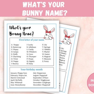 Bunny Name, What's My Bunny Name, Easter Games, Bunny Name, Easter ...
