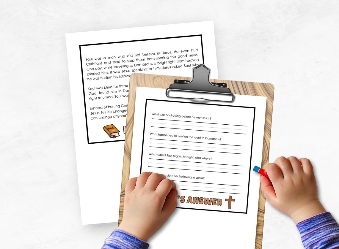 Saul Becomes Paul, Printable Bible Flipbook, Sunday School Craft, Kids ...