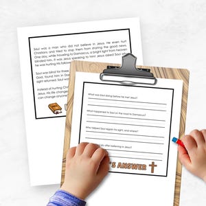 Saul Becomes Paul, Printable Bible Flipbook, Sunday School Craft, Kids ...