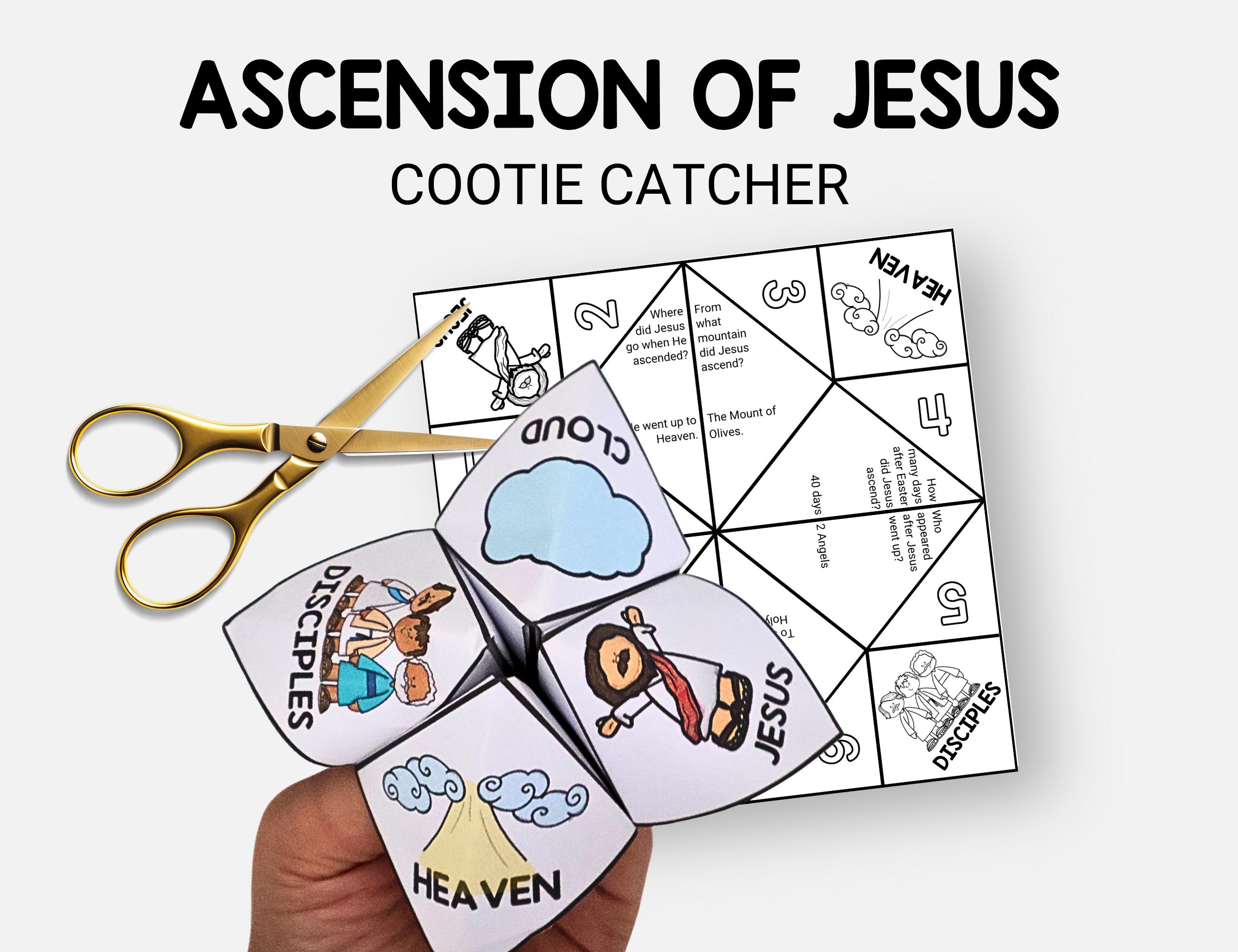 Ascension of Jesus, Printable Cootie Catcher, Sunday School Craft, Kids ...