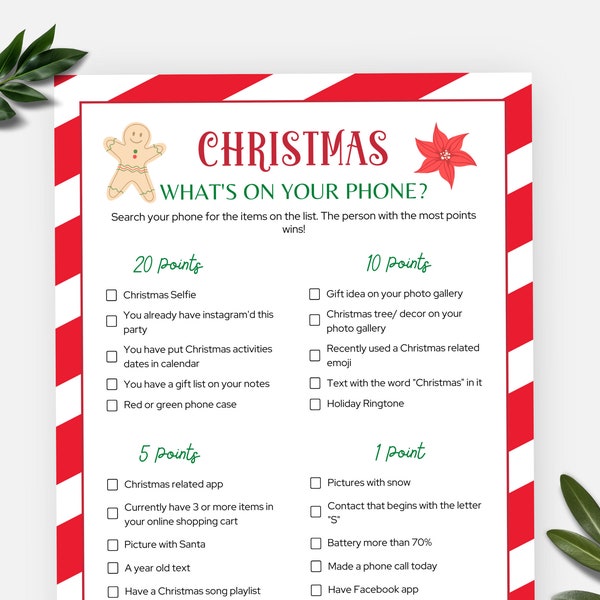 Christmas Whats on Your Phone - Etsy