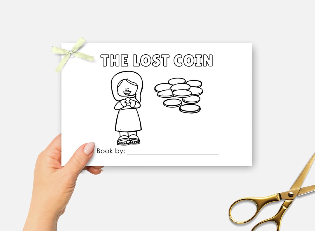 The Lost Coin, Printable Mini Bible Book, Jesus' Parables Sunday School ...