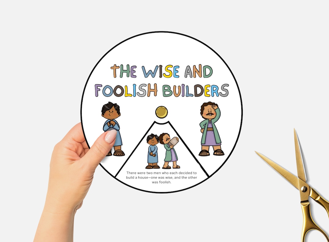 Parable of the Wise and Foolish Builders, Printable Bible Coloring ...