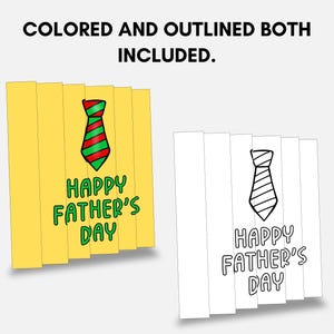 Father's Day Craft, Printable Agamograph, Easy 2 Way Picture Coloring ...