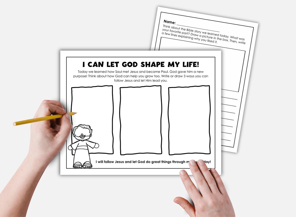 Saul Becomes Paul Bible Lesson, VBS Activity Pack, Sunday School Crafts ...