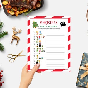 Christmas Movie Game, Printable Office Group Activity, Fun Xmas Family ...