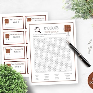 8 Printable Chocolate Games, Fun Chocolate Day Activities for Kids and ...