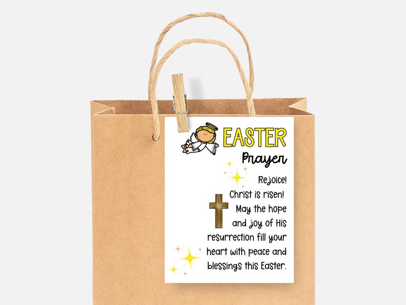 He is Risen Resurrection Tag, Christian Easter Tag, Printable Easter ...