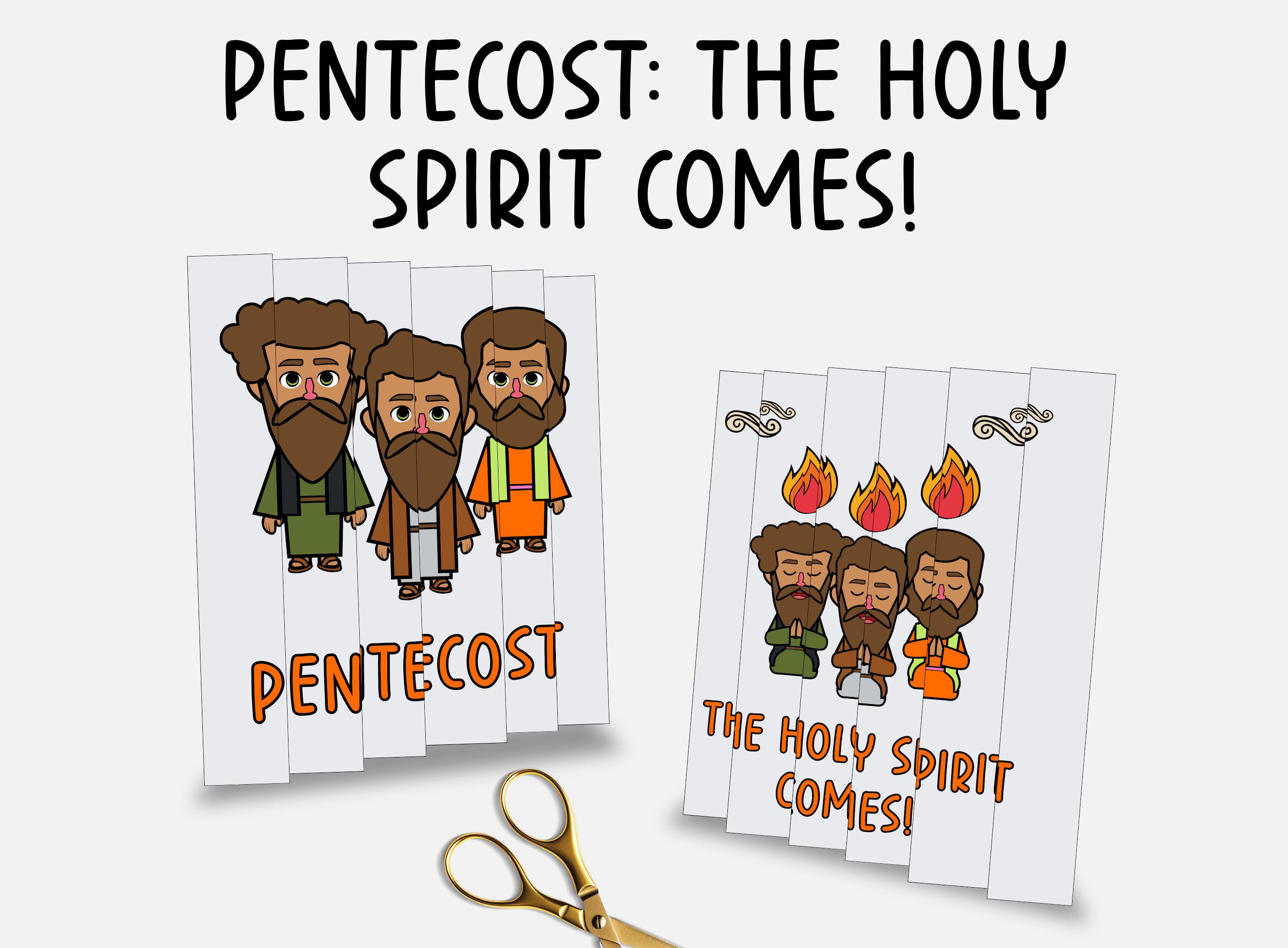 Pentecost Craft, Holy Spirit Bible Agamograph, Easy Printable Coloring ...