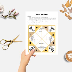 Jacob and Esau, Printable Cootie Catcher, Sunday School Craft, Kids ...