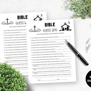 Printable Bible Trivia, Guess Who Game, Bible Games, Fun Christian ...