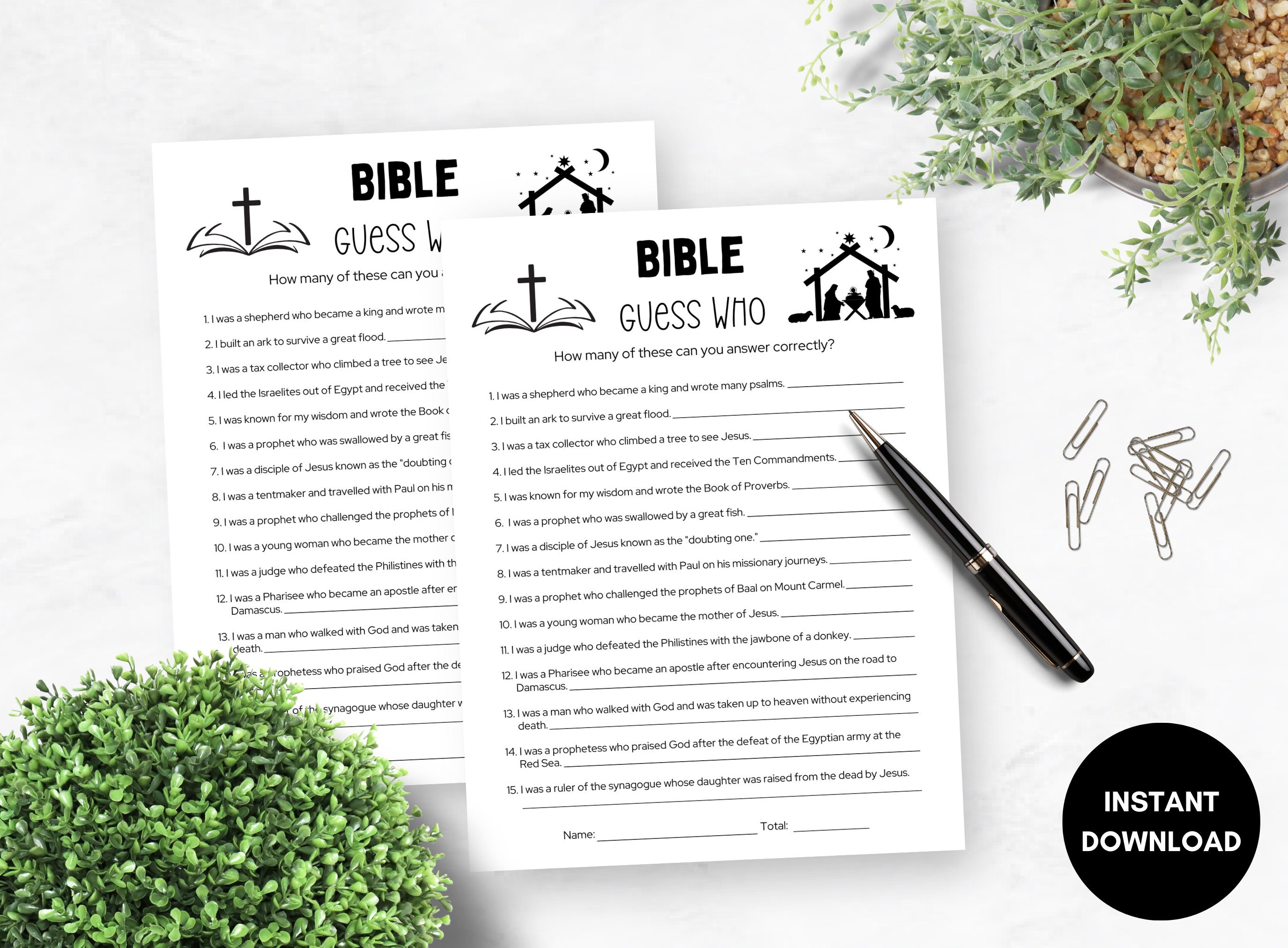 Printable Bible Trivia, Guess Who Game, Bible Games, Fun Christian ...