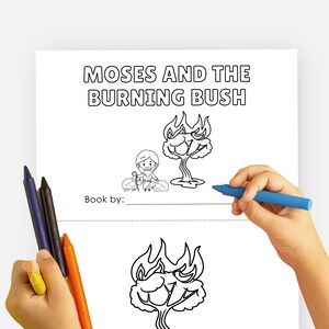 Moses and the Burning Bush, Printable Mini Bible Book, Sunday School ...