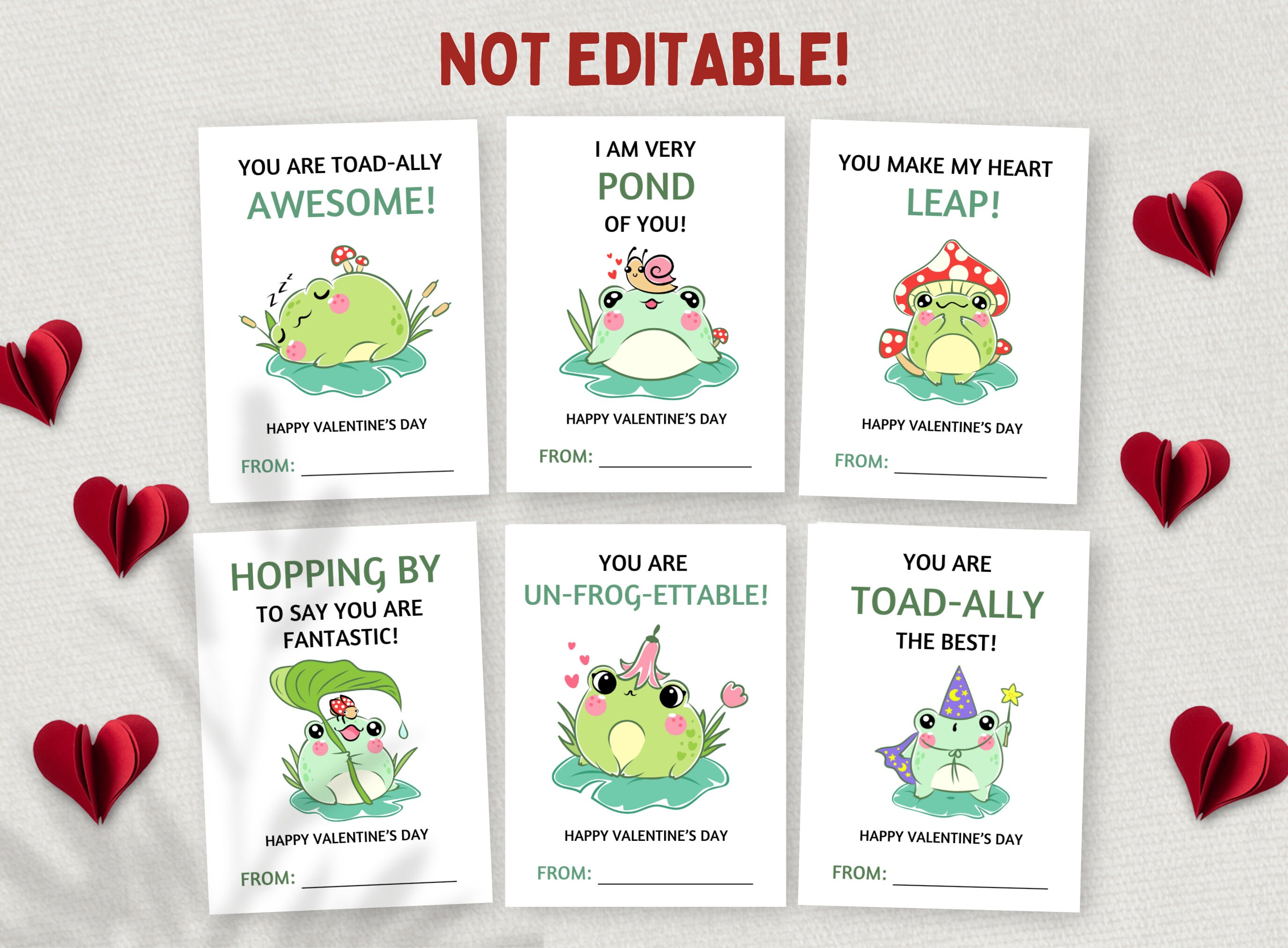Frog Valentine, Fun School Valentine Gift Tags, Kids Classroom ...