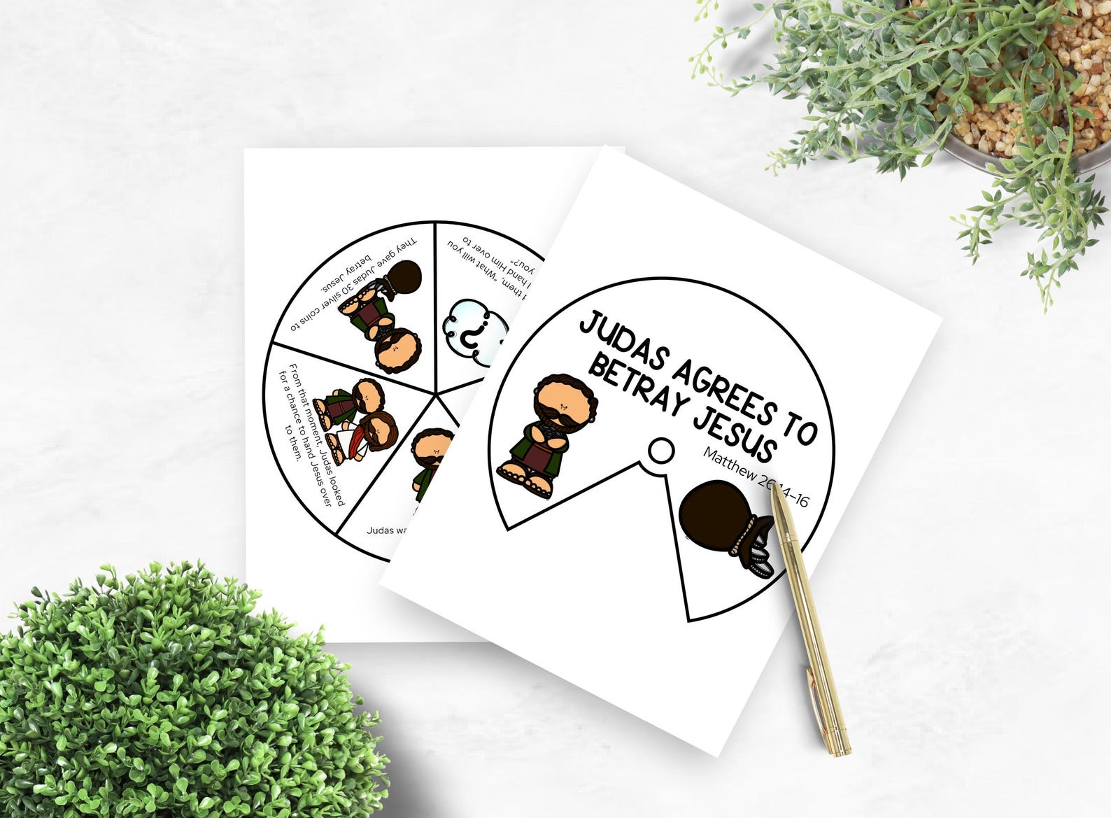 Judas Agrees to Betray Jesus, Ash Wednesday Craft, Holy Week Printable ...