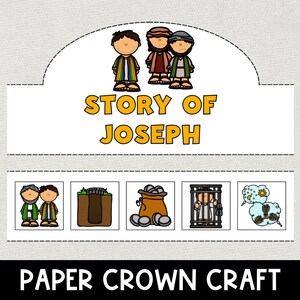 Joseph and His Brothers Bible Crown, Printable Faith Sequencing ...