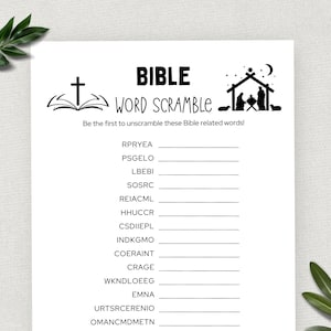 Printable Bible Word Scramble, Bible Games, Fun Christian Youth Group ...