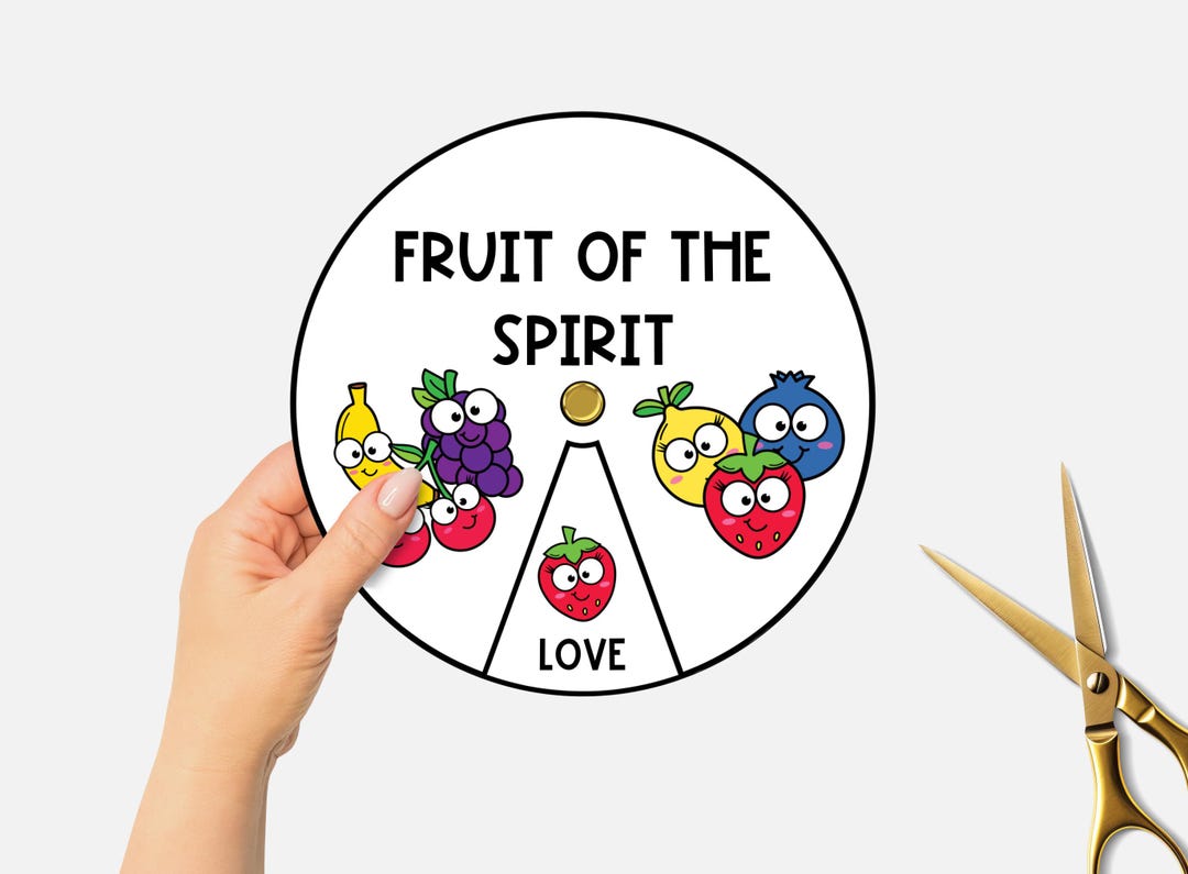 Fruit of the Spirit, Printable Bible Coloring Wheel, Sunday School ...