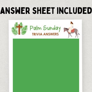 Palm Sunday Trivia, Printable Easter Story Game, Holy Week Trivia ...