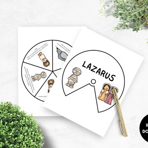 The Death and Resurrection of Lazarus, Miracles of Jesus, Printable ...