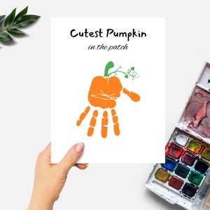 Fall Handprint Art, Printable Autumn Handprint Craft, Kids Toddler ...