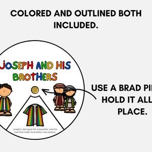 Joseph and His Brothers, Joseph and Coat of Many Colors, Printable ...