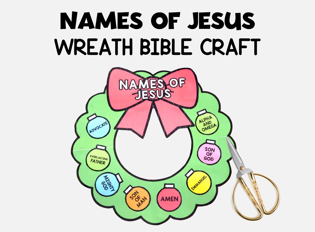 The Names of Jesus in the Bible, Advent Wreath Craft, Christian ...