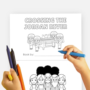 Crossing the Jordan River, Printable Mini Bible Book, Sunday School ...