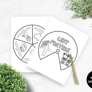 Lent Prayers, Printable Bible Coloring Wheel, Catholic Lent, Ash ...