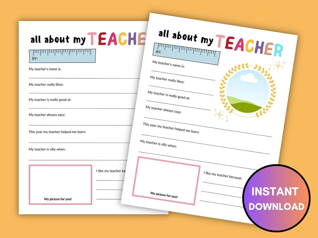 Teacher Appreciation Week, Printable Teacher Appreciation Gift, Thank ...