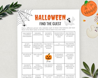 HALLOWEEN MINGLE BINGO / Party Icebreaker/ Party Games/ Fun Games ...