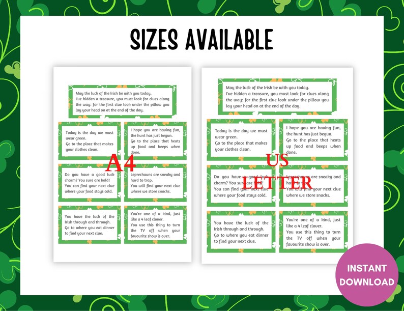 St Patricks Day Scavenger Hunt, St Patricks Day Scavenger Hunt for Kids ...