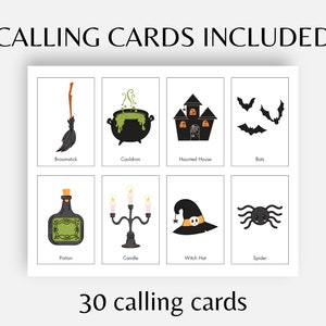 Halloween Bingo, 50 Cute Halloween Bingo Cards, Printable Classroom ...
