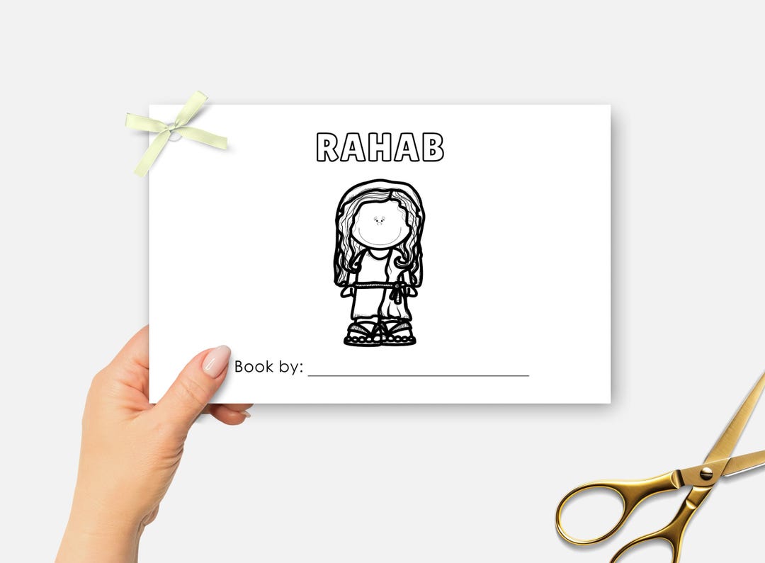 Rahab and the Spies, Printable Mini Bible Book, Sunday School Craft ...