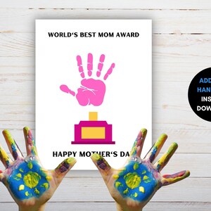 Mother's Day Handprint Craft, Kids Handprint Craft, Handprint Art ...