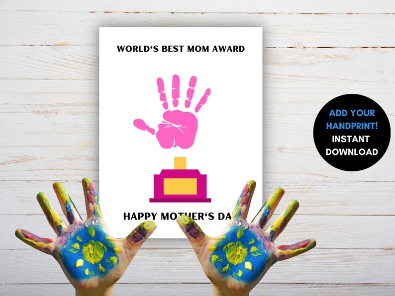 Mother's Day Handprint Craft, Kids Handprint Craft, Handprint Art ...