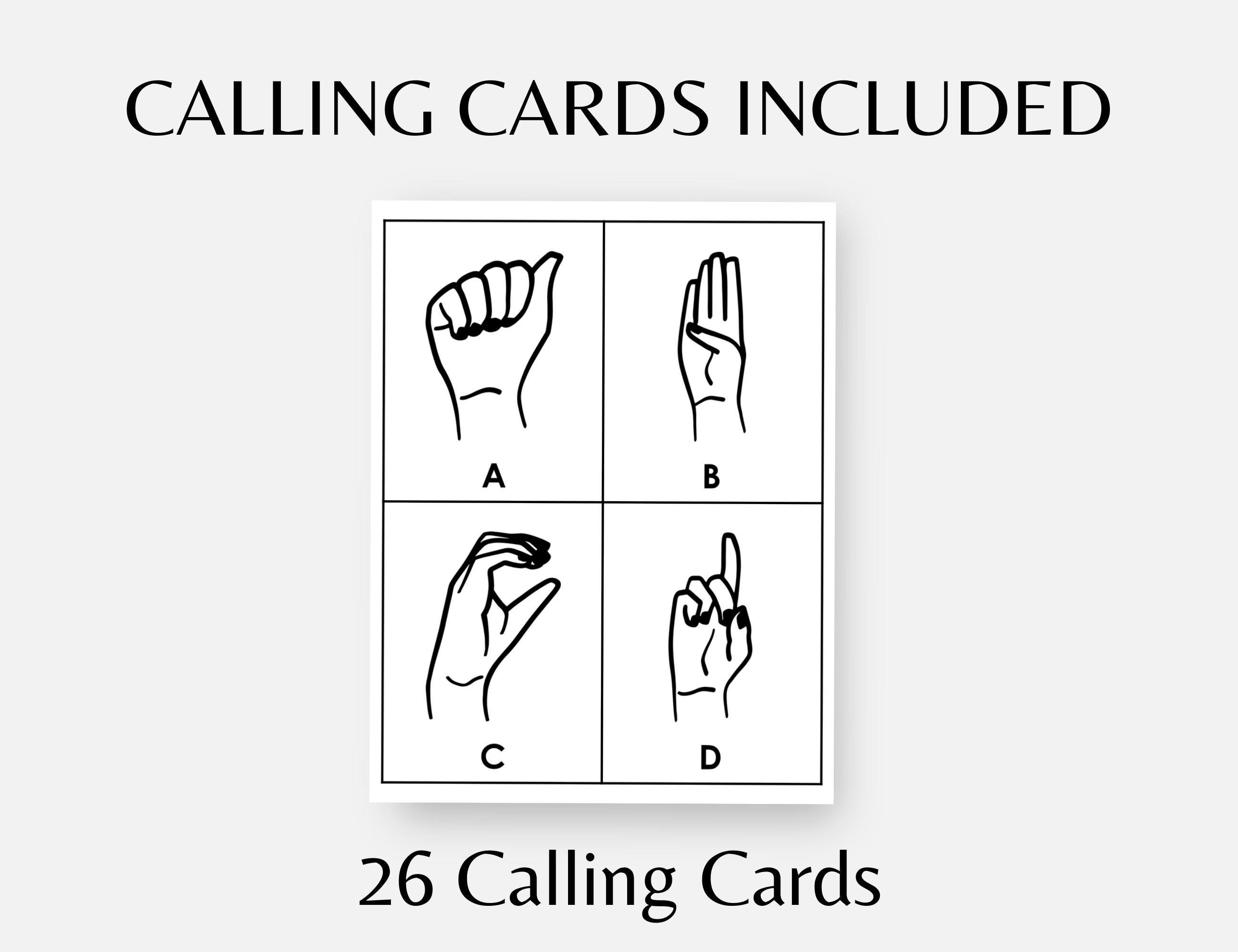ASL Bingo, 30 American Sign Language Alphabet Bingo Cards, Special ...