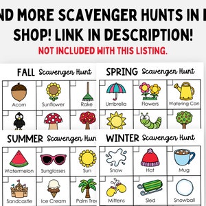 Spring Scavenger Hunt, Printable Outdoor Scavenger Hunt, Kids Scavenger ...