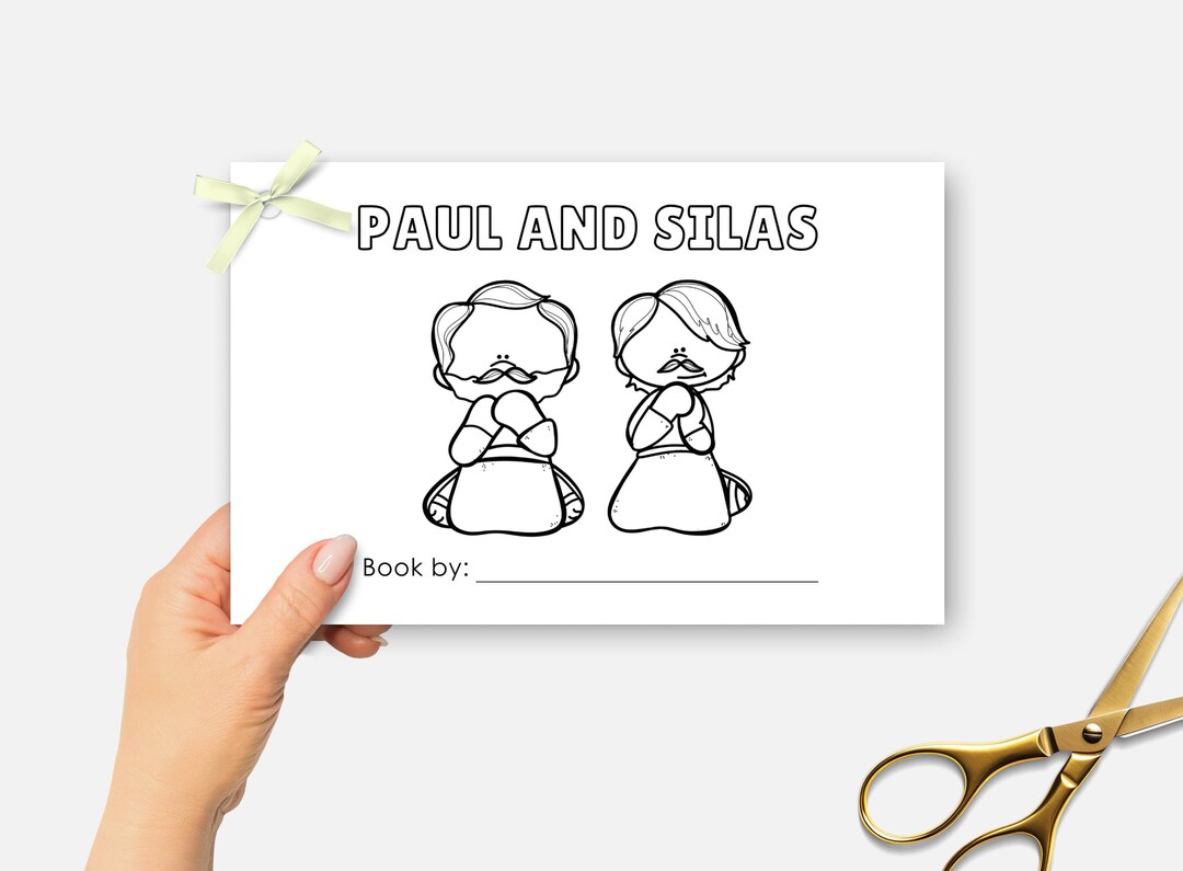 Paul and Silas, Printable Mini Bible Book, Sunday School Craft, Kids ...