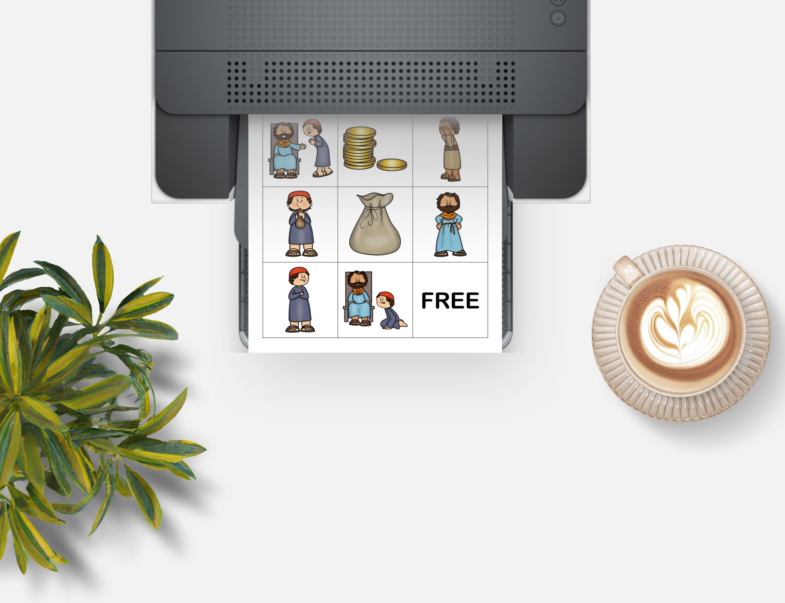 Unforgiving Servant, 30 Bible Story Bingo Cards, Printable Sunday ...