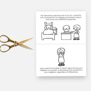 The Good Samaritan, Printable Mini Bible Book, Sunday School Craft ...