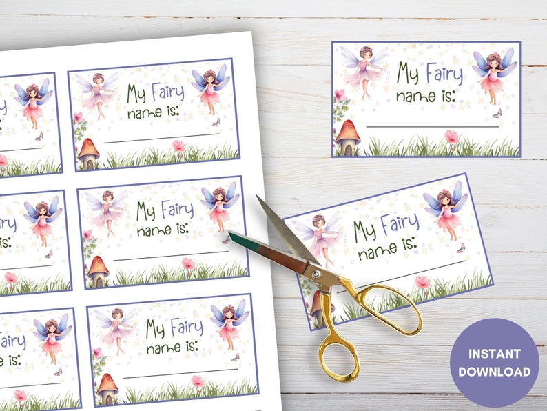 What is Your Fairy Name, Fairy Birthday Game, Forest Party Activity ...