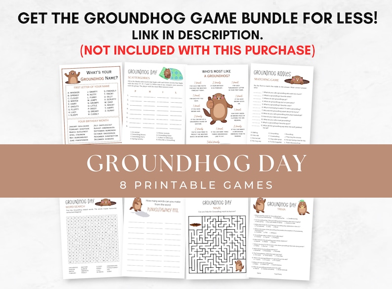 Groundhog Riddles, Fun Groundhog Party Game for Kids and Adults ...