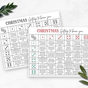 Christmas Icebreaker, Get to Know You, Roll and Tell Dice Printable ...