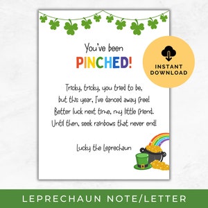 Printable Leprechaun Letter, Leprechaun Trap Note, St Patricks Day ...