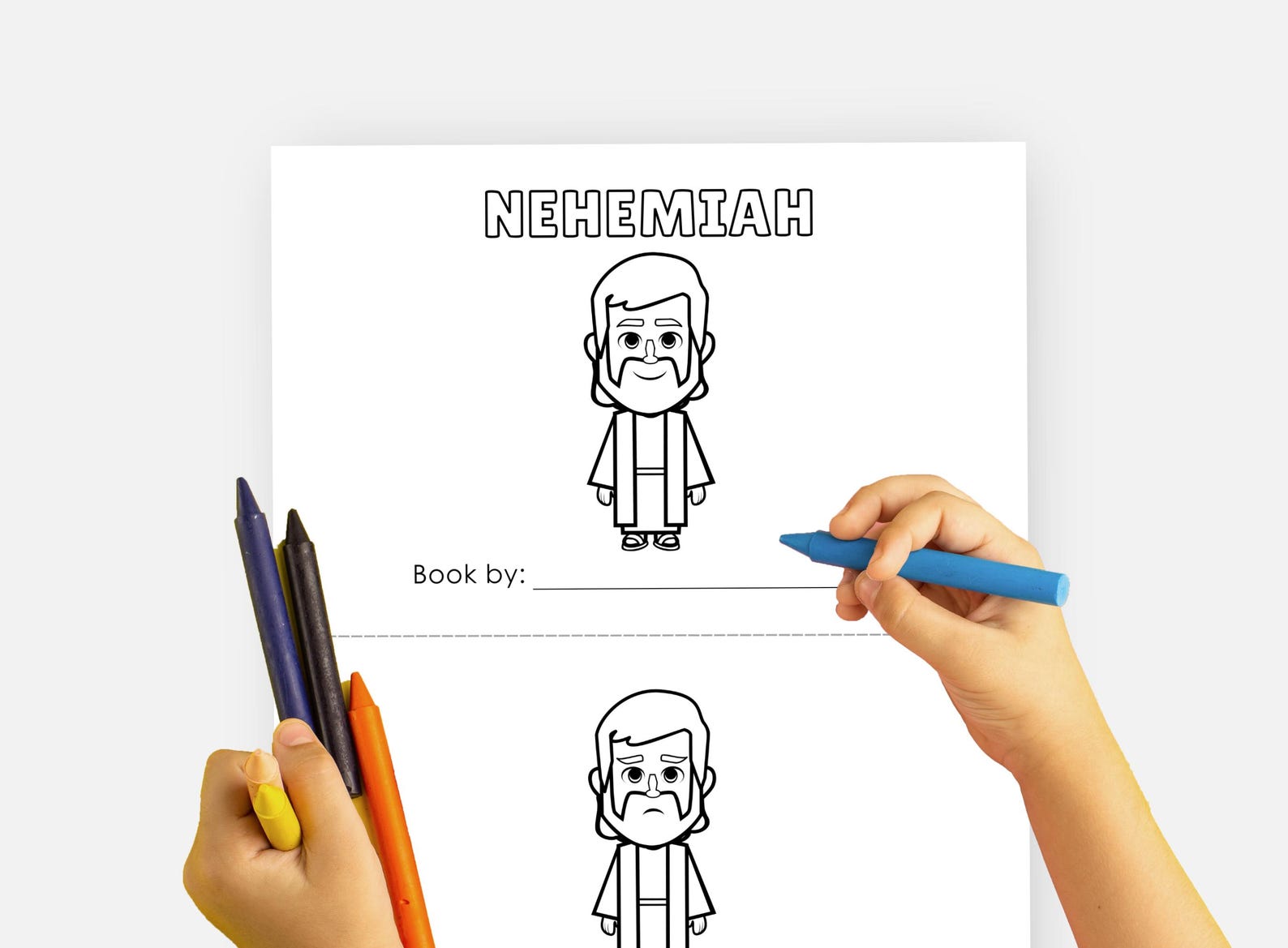 Nehemiah, Printable Mini Bible Book, Sunday School Craft, Kids Bible ...