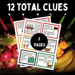 Kwanzaa Scavenger Hunt, Indoor Scavenger Hunt, Scavenger Hunt Clues ...