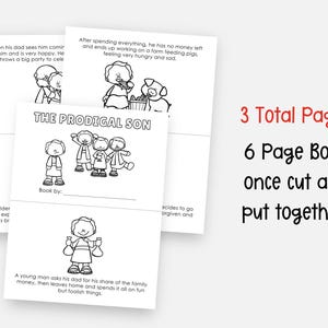 Parable of the Prodigal Son, Printable Mini Bible Book, the Lost Son ...