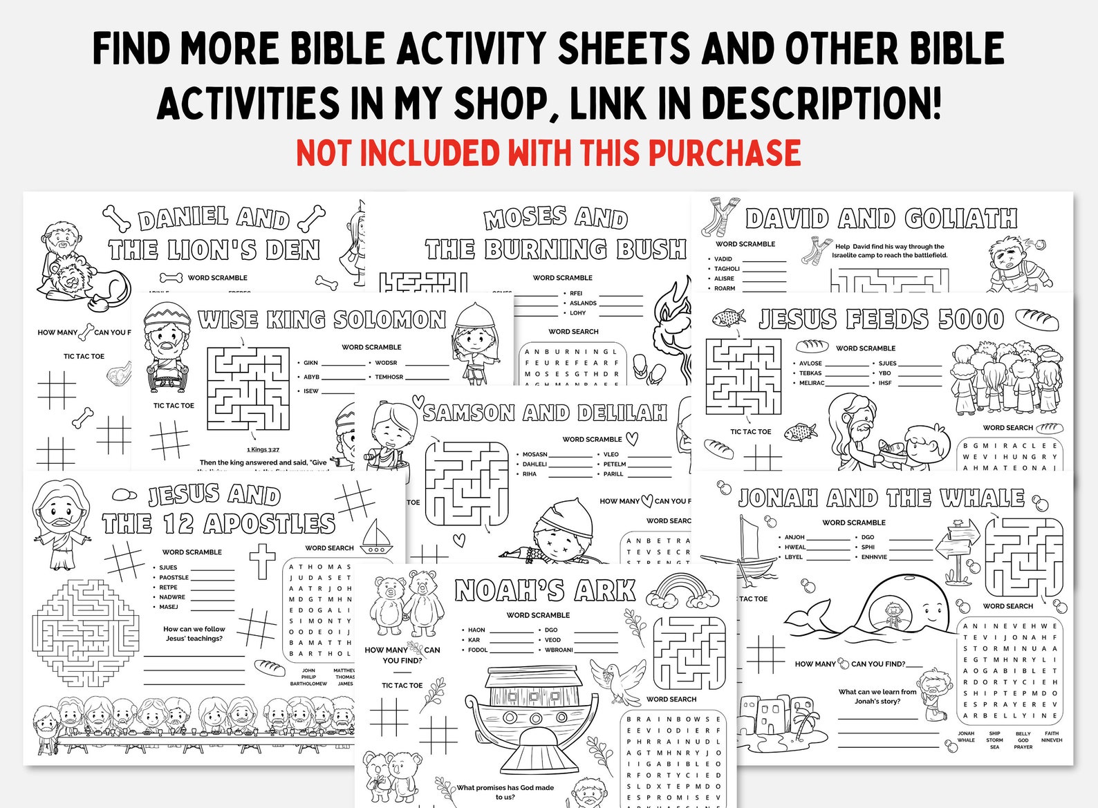 Parable of the Lost Coin, Printable Bible Activity Placemat, Sunday ...