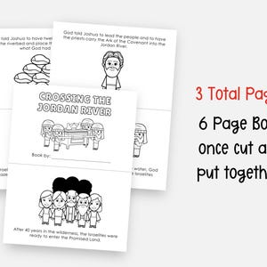 Crossing the Jordan River, Printable Mini Bible Book, Sunday School ...